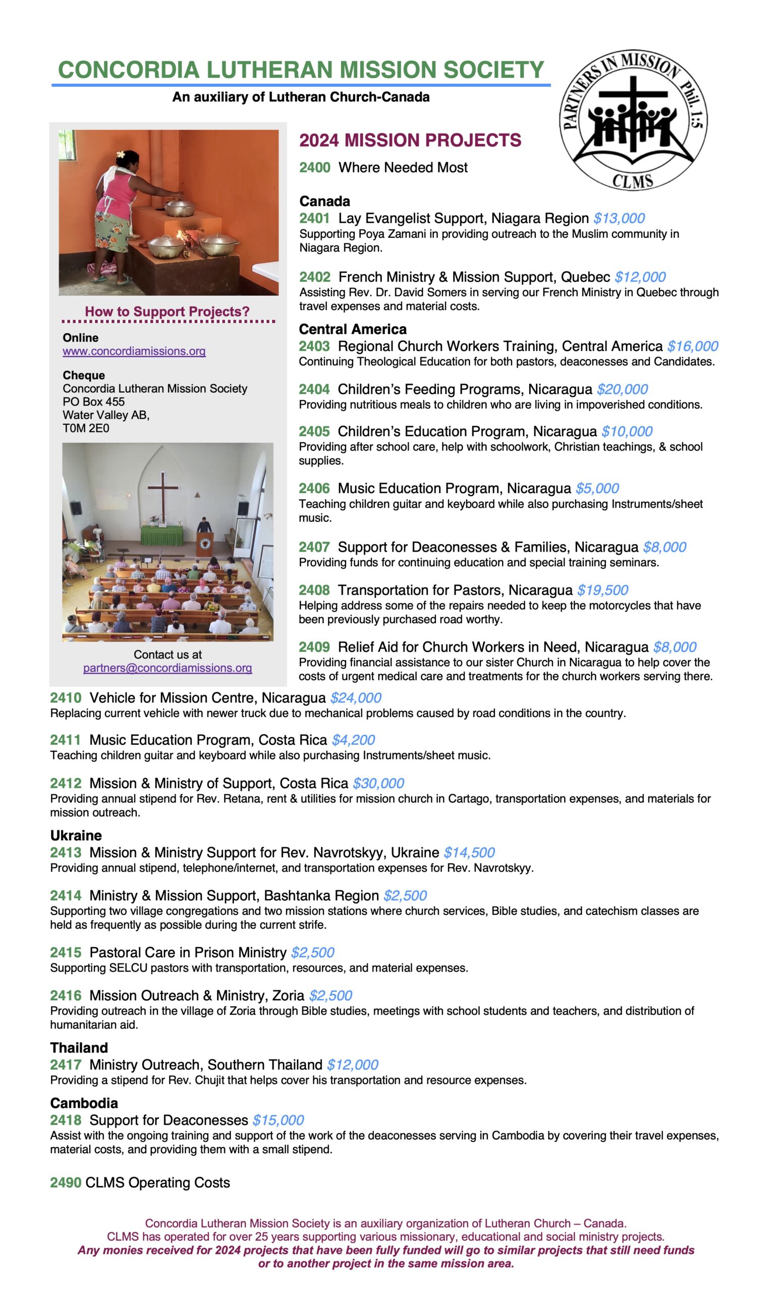 2024 Mission Poster - Concordia Lutheran Mission Society